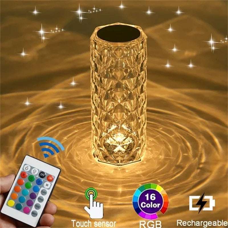 Crystal LED Diamond Touch Lamp – Adora Delight